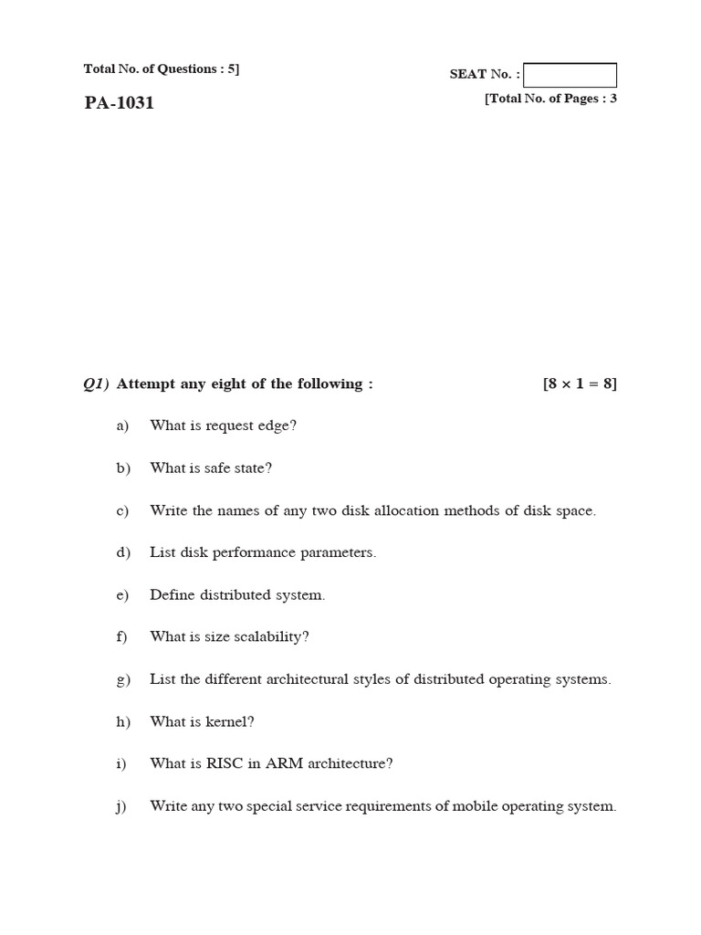 B.SC (Computer Science) 2019 Pattern Oct 2022 | PDF | Operating System | Computer Science