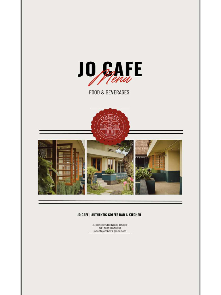 Jo Cafe Menu | PDF