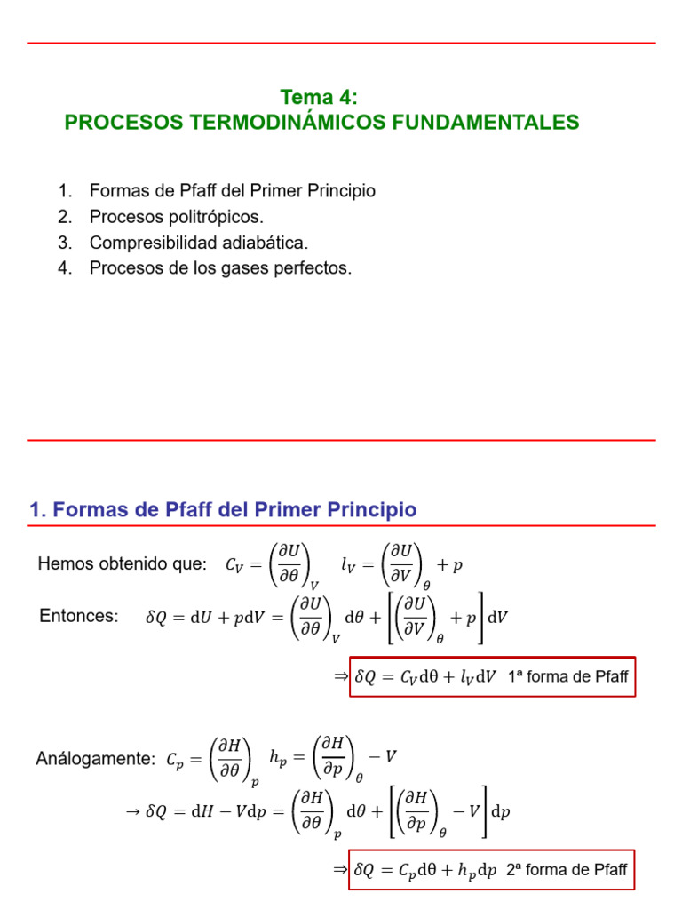 Tema04 Procesos Fundamentales | PDF | Termodinámica | Gases