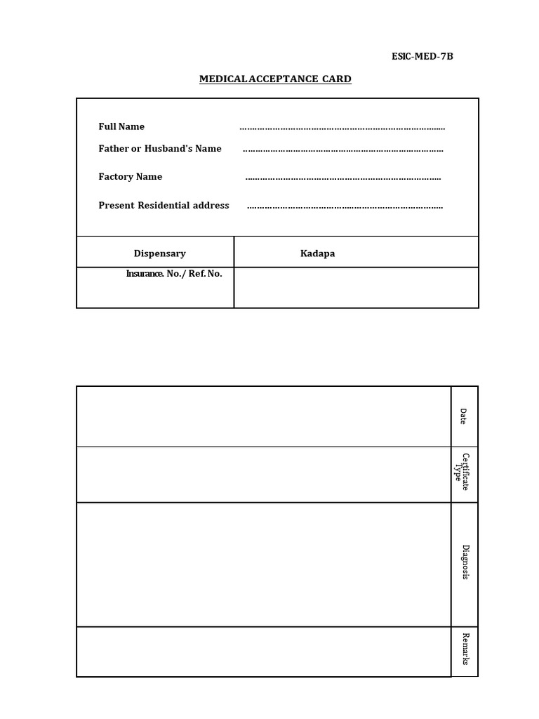 Mre Esic Form 7b | PDF