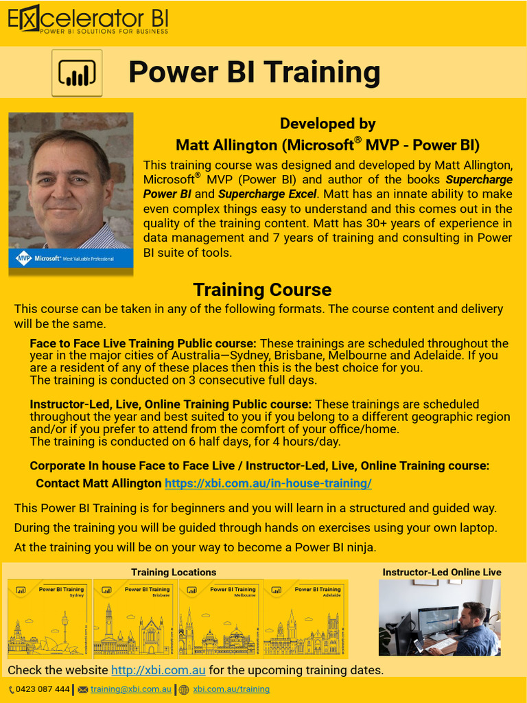 Power BI Training Course Brochure | PDF | Information Science ...