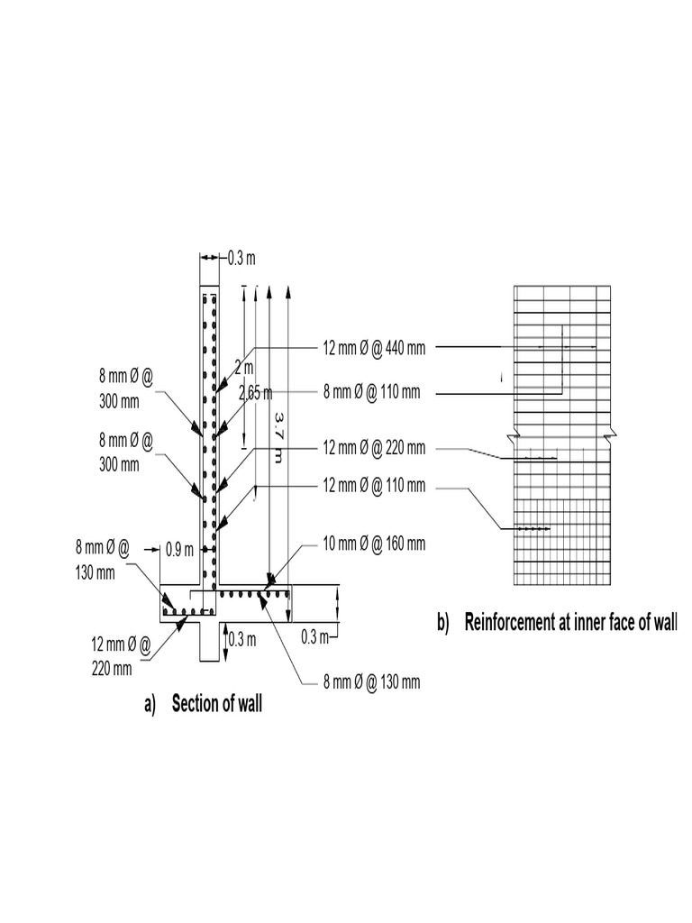 Detailing of Retaining Wall | PDF