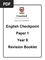 Year 9 Checkpoint Test 2023 | PDF