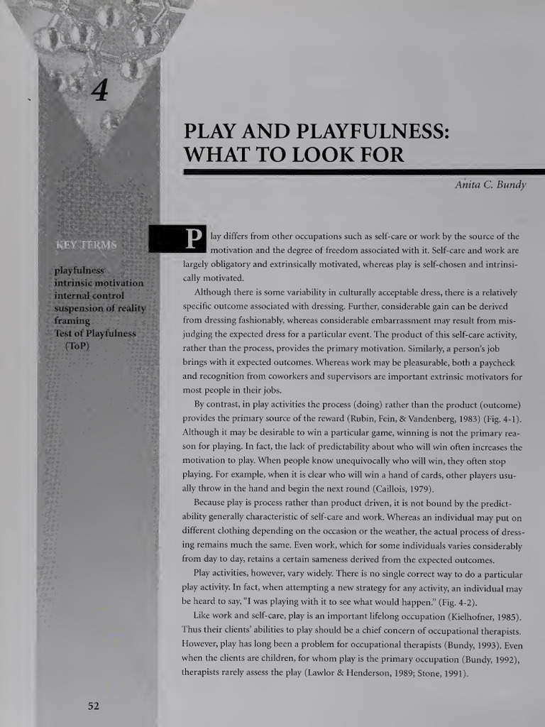 Understanding Playfulness in Therapy | PDF | Motivation | Motivational