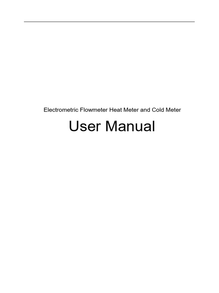 Electrometric Heat Meter Installation Guide | PDF | Power Supply | Flow ...