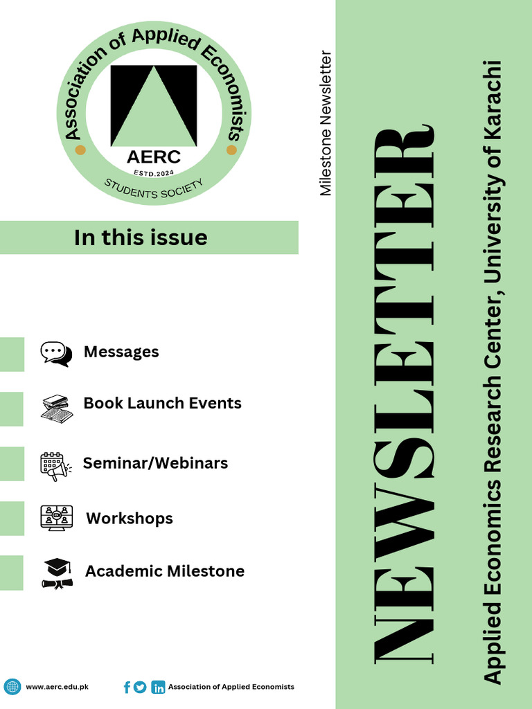 AERC Newsletter Final Version (2023-2024) | PDF | Pakistan | Economic Growth