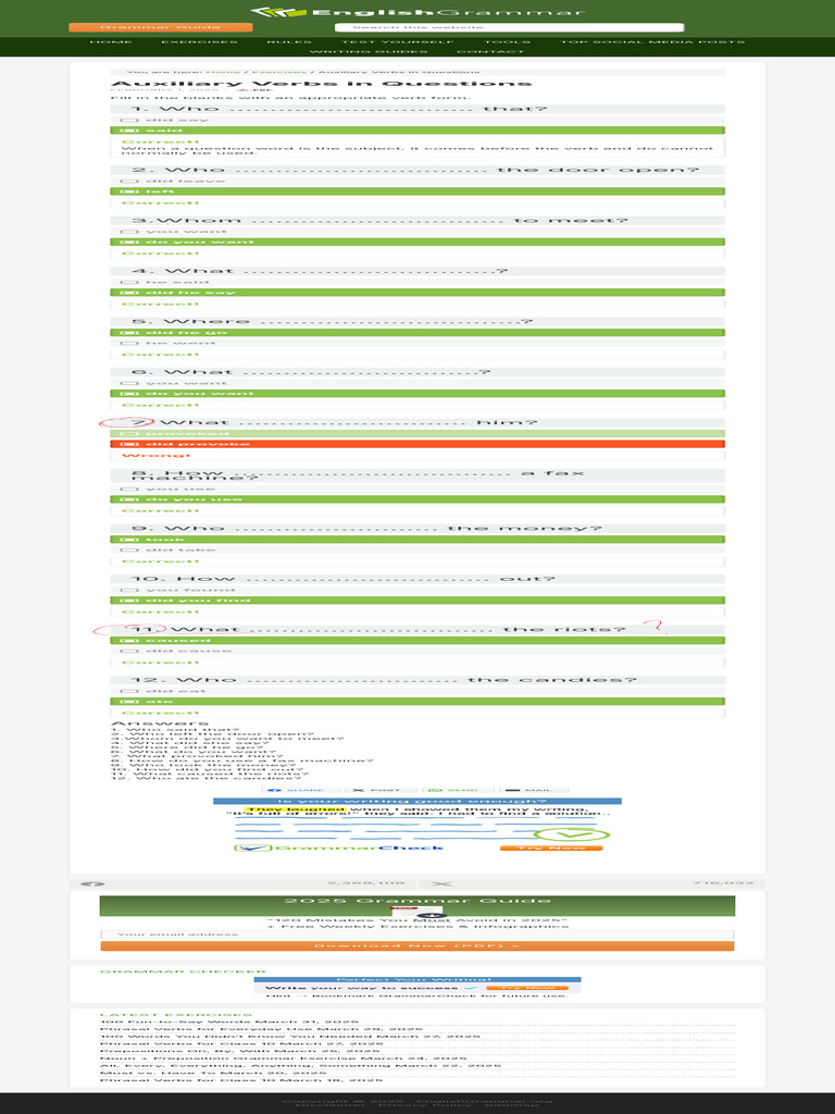 Auxiliary Verbs in Questions | PDF | Verb | Language Families