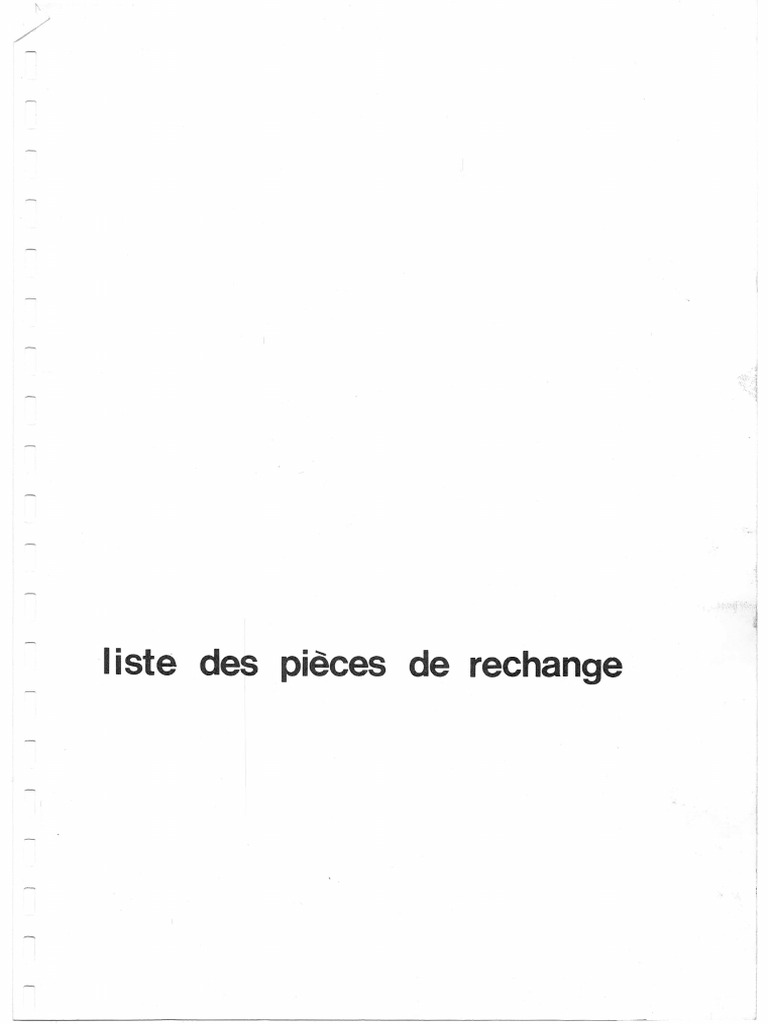 Liste Des Pieces de Rechange FMC 752 | PDF | Manufactured Goods | Machines