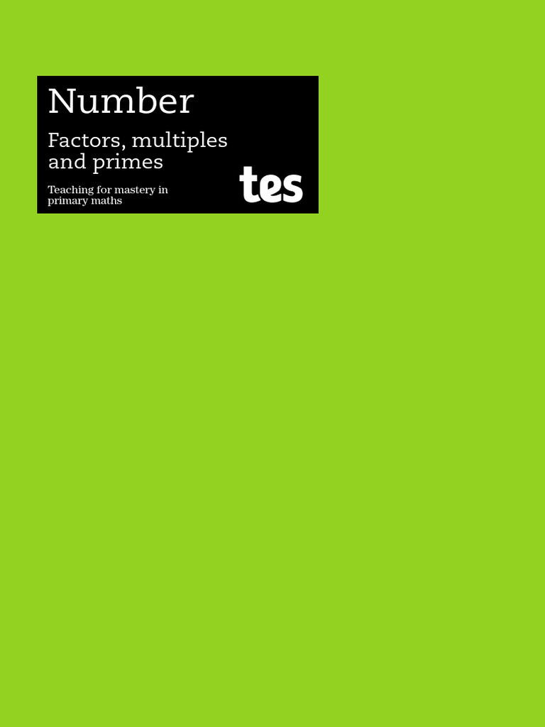 TES Factors Multiples Primes Booklet | PDF | Numbers | Prime Number