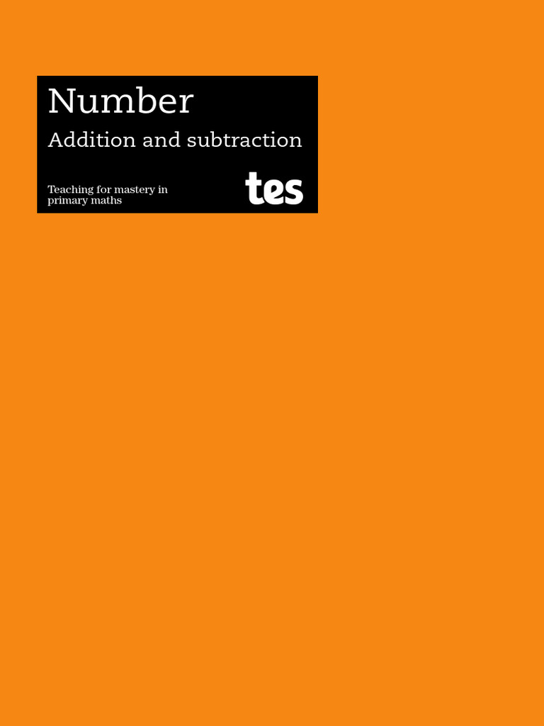 TES Addition and Subtraction Booklet | PDF | Subtraction | Numbers