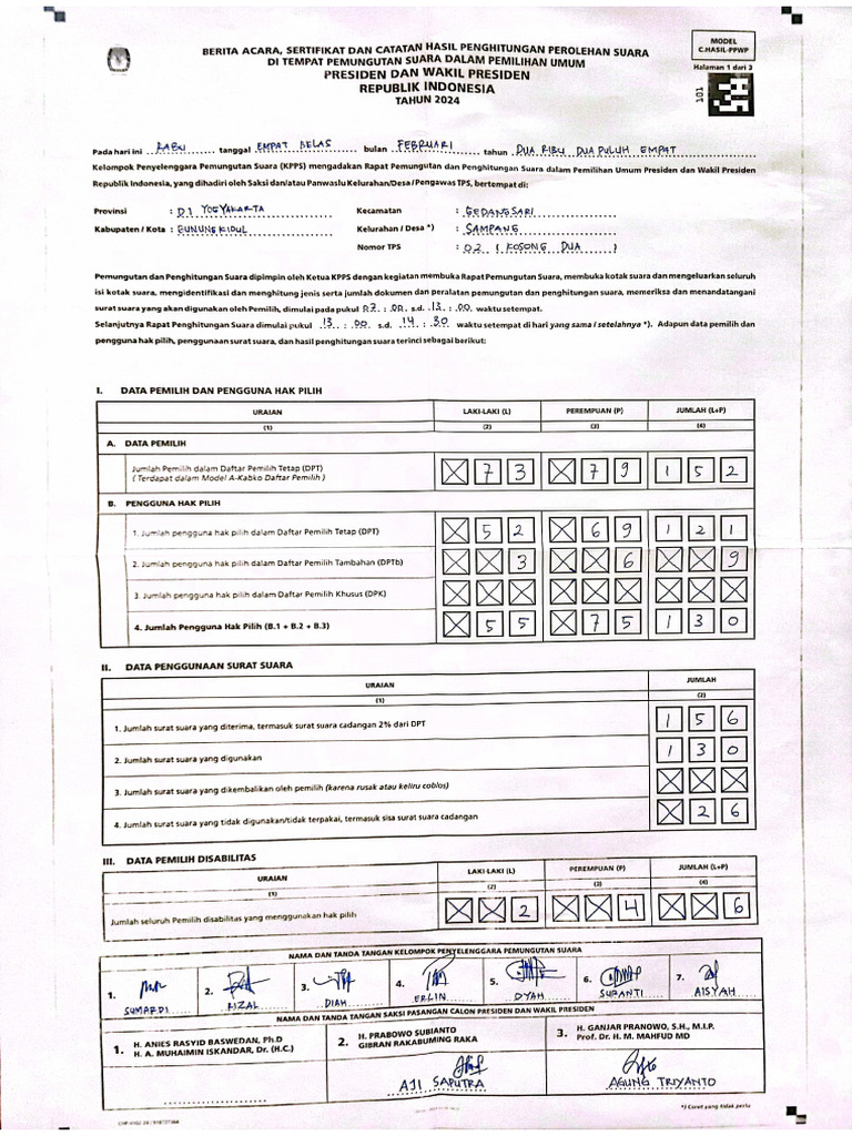 C. Hasil Presiden RI Tps 02 | PDF