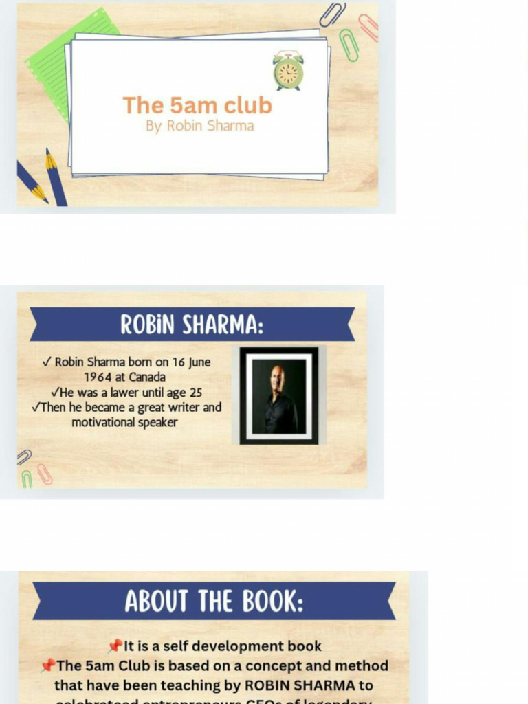 The 5am Club Presentation | PDF
