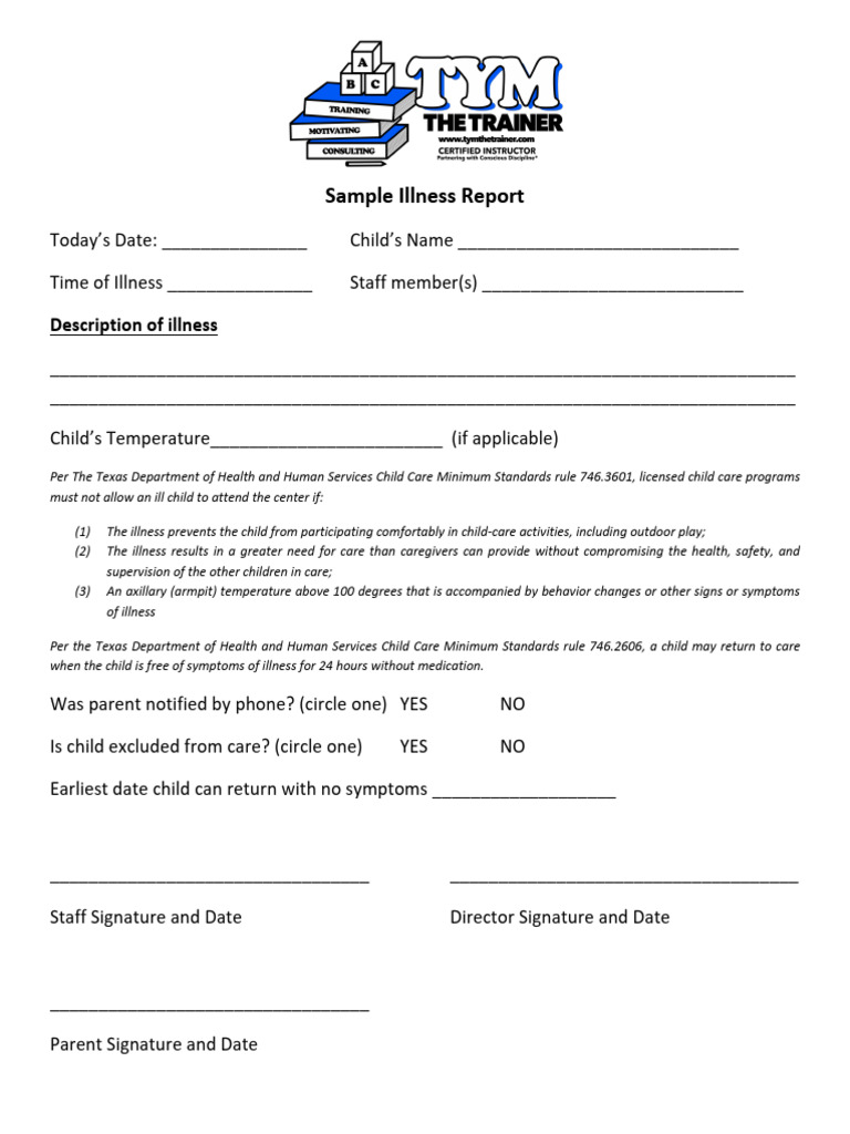 Sample Illness Report | PDF