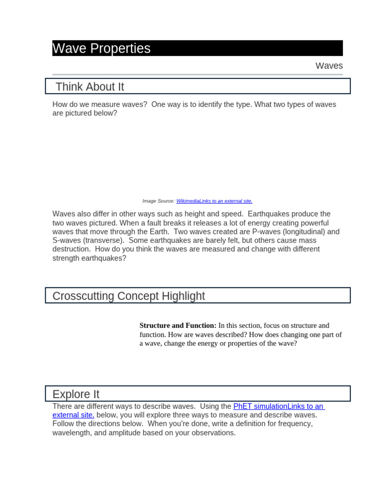 Semester B - Wave Properties | PDF | Waves | Wavelength