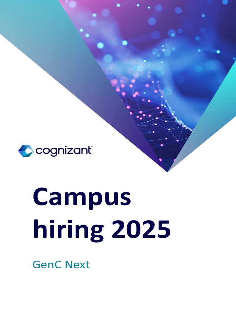 2025 - Campus - GenC Next Hiring - Job Description | PDF | Computing | Information Technology