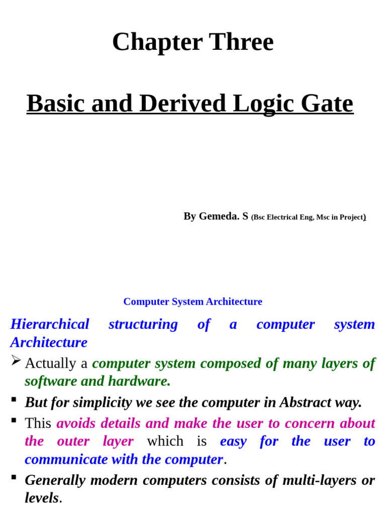 DLD Chapter 3 PP | PDF | Logic Gate | Boolean Algebra