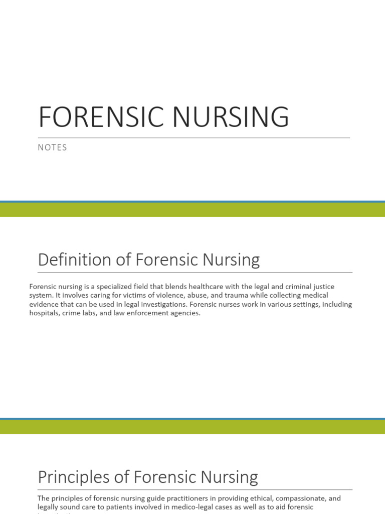 Forensic Nursing Principles and Practices | PDF | Forensic Science ...