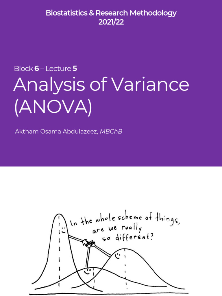 6.5 Analysis of Variance (ANOVA) | PDF | Analysis Of Variance | Variance