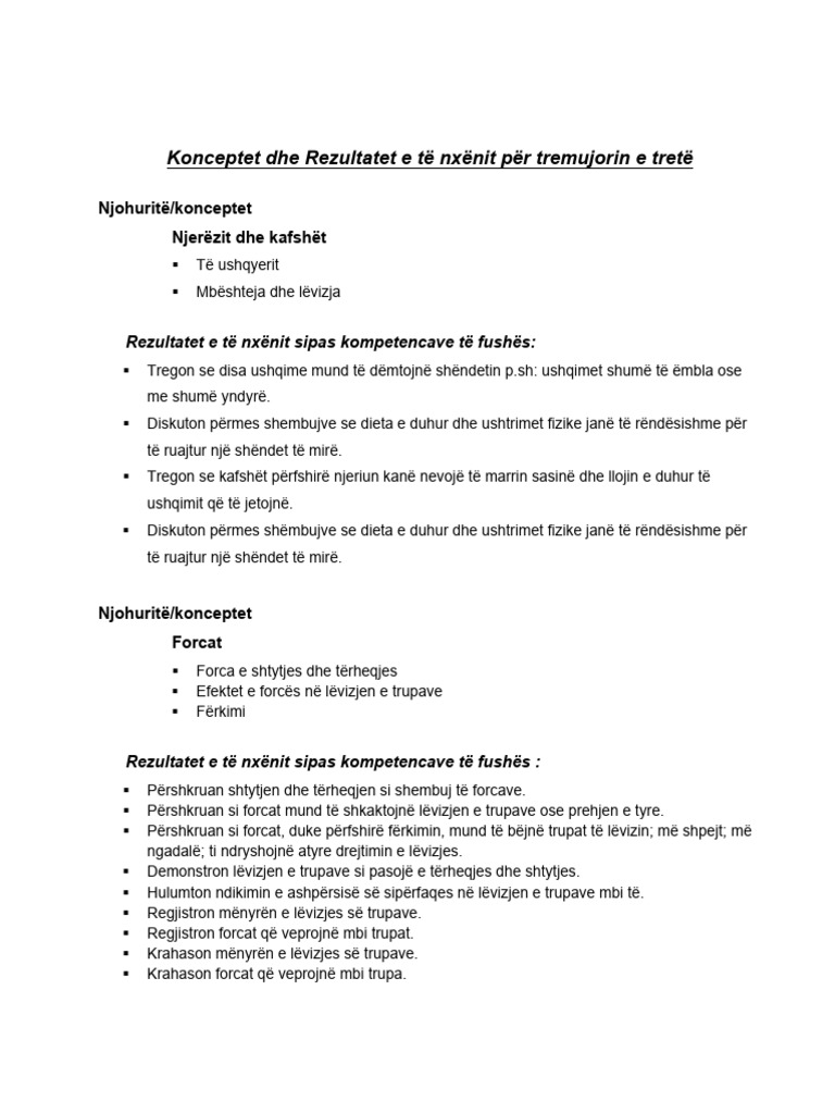 Model Testi Për Periudhen e Tretë KL 3 | PDF