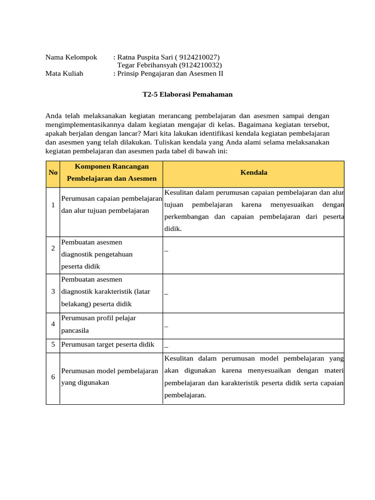 T2-5 Elaborasi Pemahaman | PDF