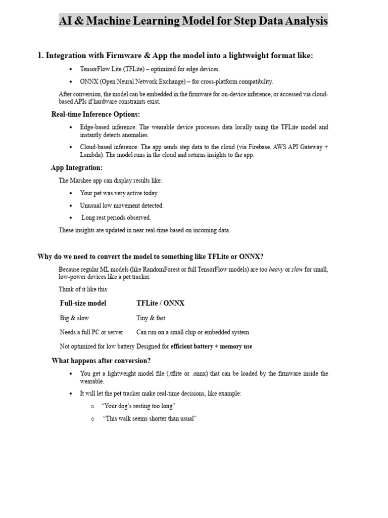 AI & Machine Learning Model for Step Data Analysis | PDF | Information Technology | Computing