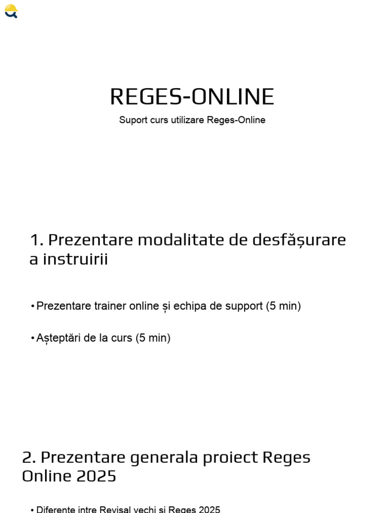 Suport Curs Utilizare Reges-Online - 05.03.2025 | PDF