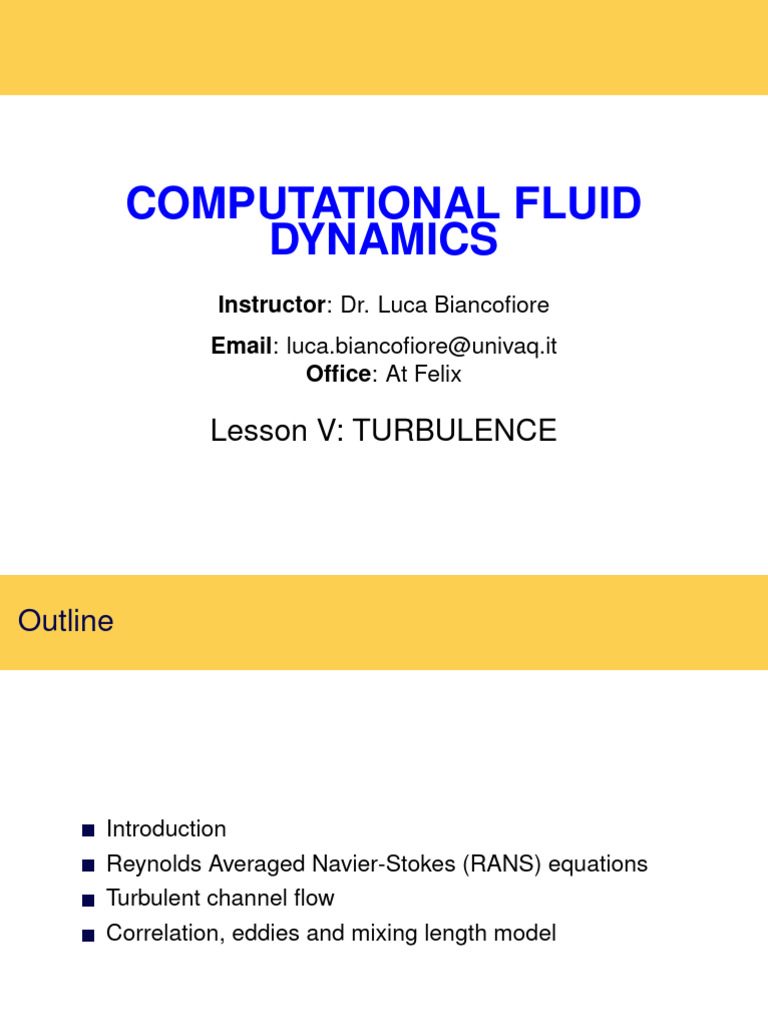 Lesson05_CFD | PDF | Turbulence | Fluid Dynamics