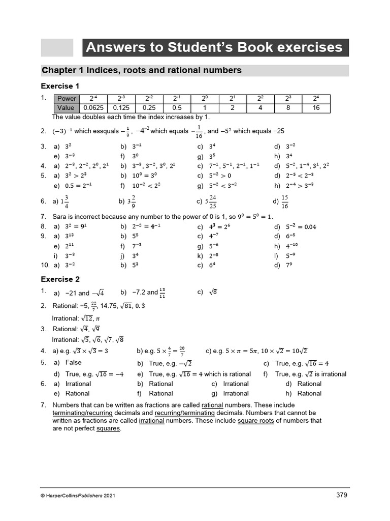 SB9 Answers | PDF | Rational Number | Numbers