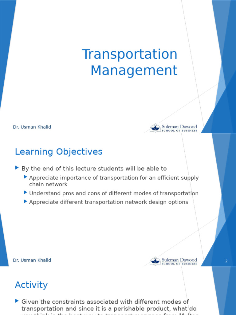 SC - Logistics MGT - LT 19 | PDF | Transport | Supply Chain