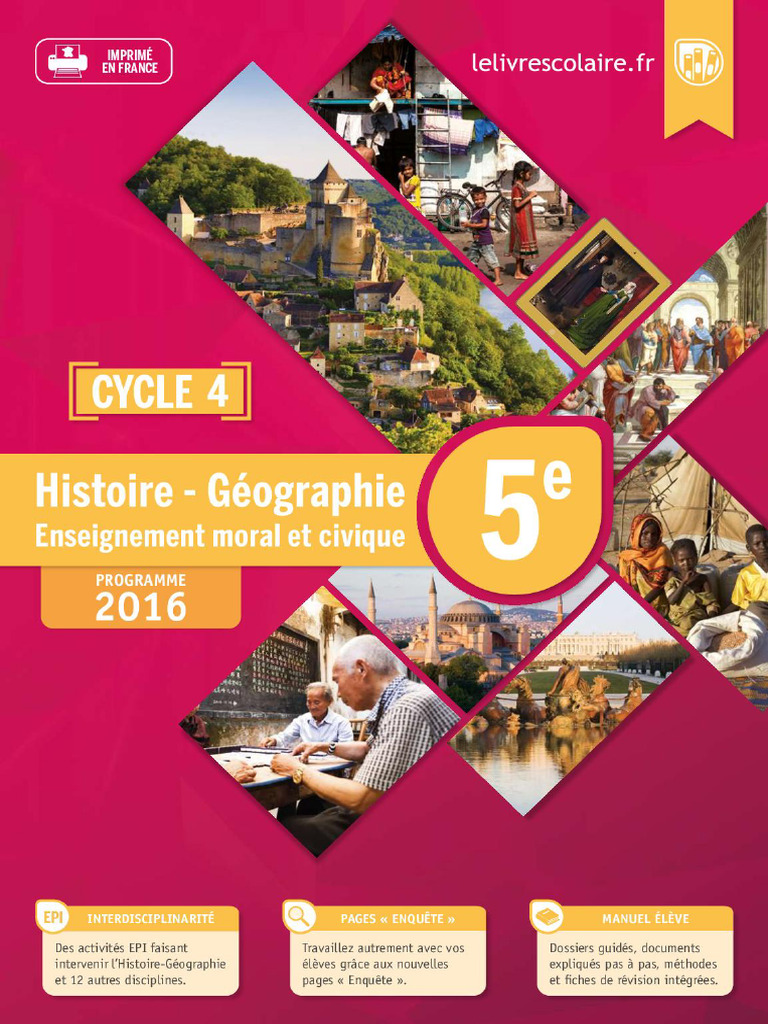 Histoire Geo Emc 5eme Le Livre Scolaire - 2016 | PDF