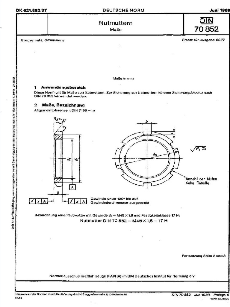 Din 70852 | PDF