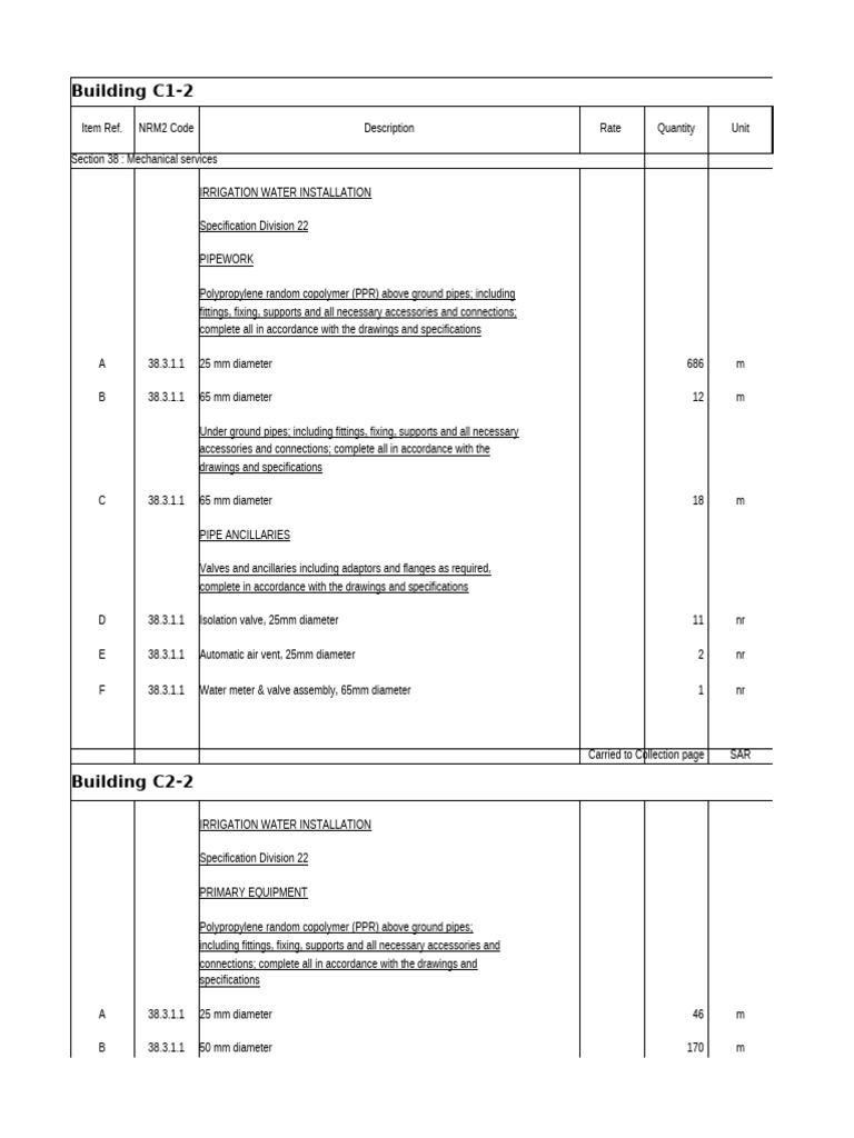 Landscape Lighting - Irrigation BOQ-灯具与灌溉 | PDF | Pipe (Fluid ...