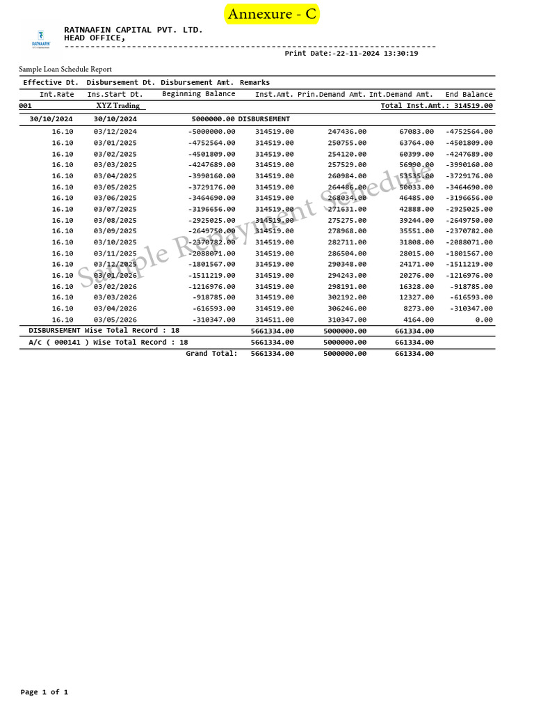 Sample RPS Unsecured BL-New | PDF