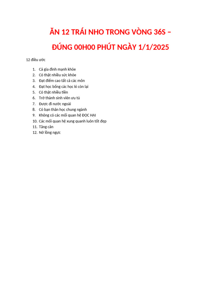 12 Dieu Uoc | PDF