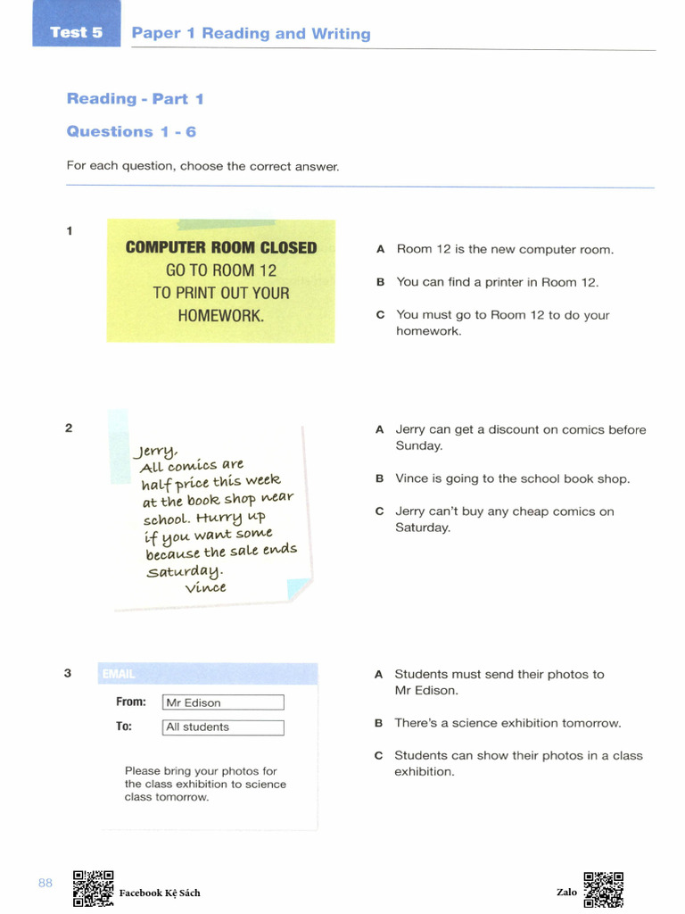 Test 5 Reading & Writing | PDF