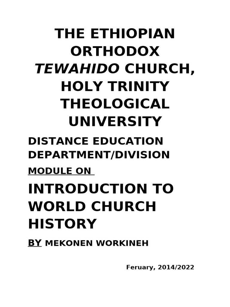 World Church History Cover Page | PDF