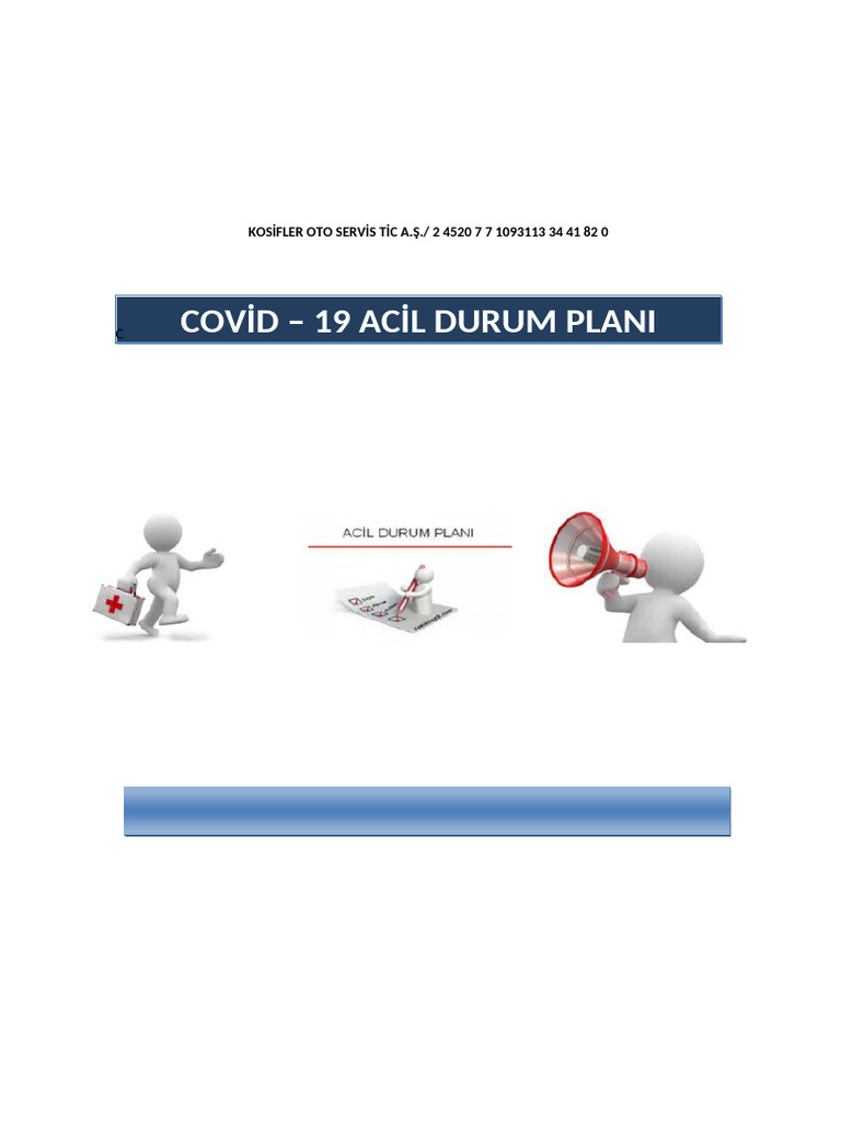 TEH. COVİD - Acil Durum Eylem Planı | PDF