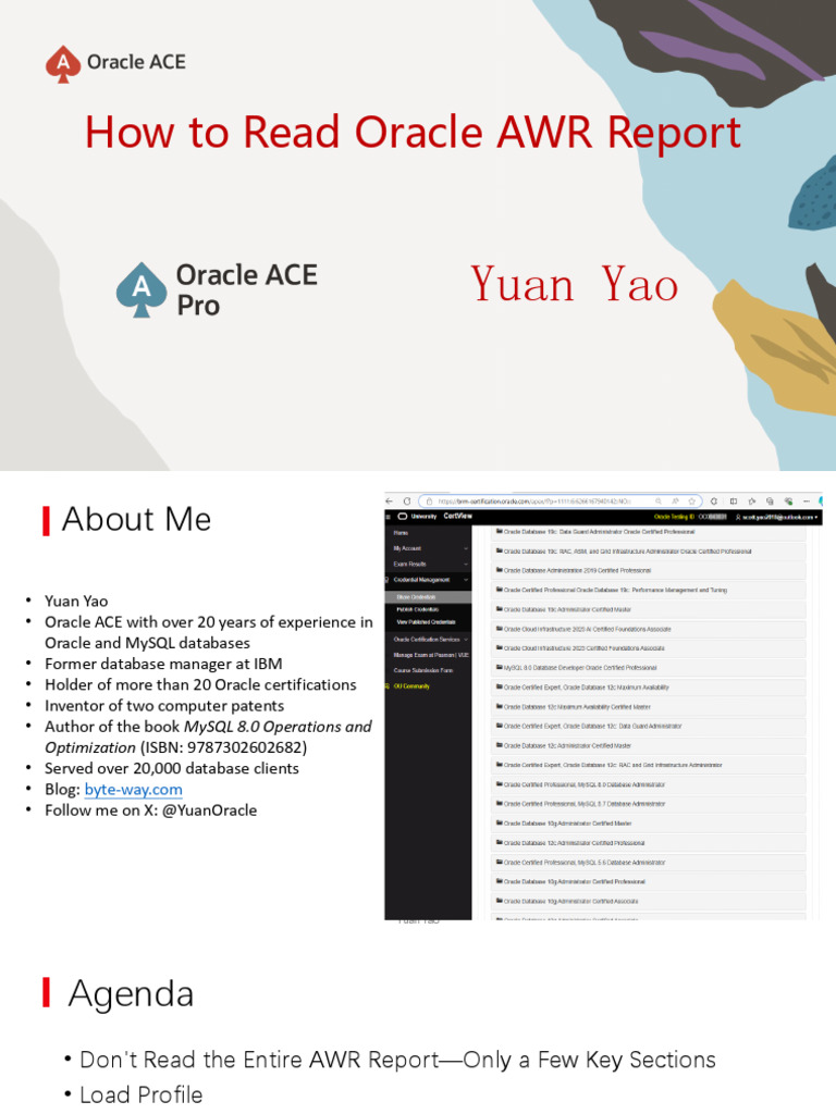 Analyzing Oracle AWR Report Trends | PDF | Databases | Sql