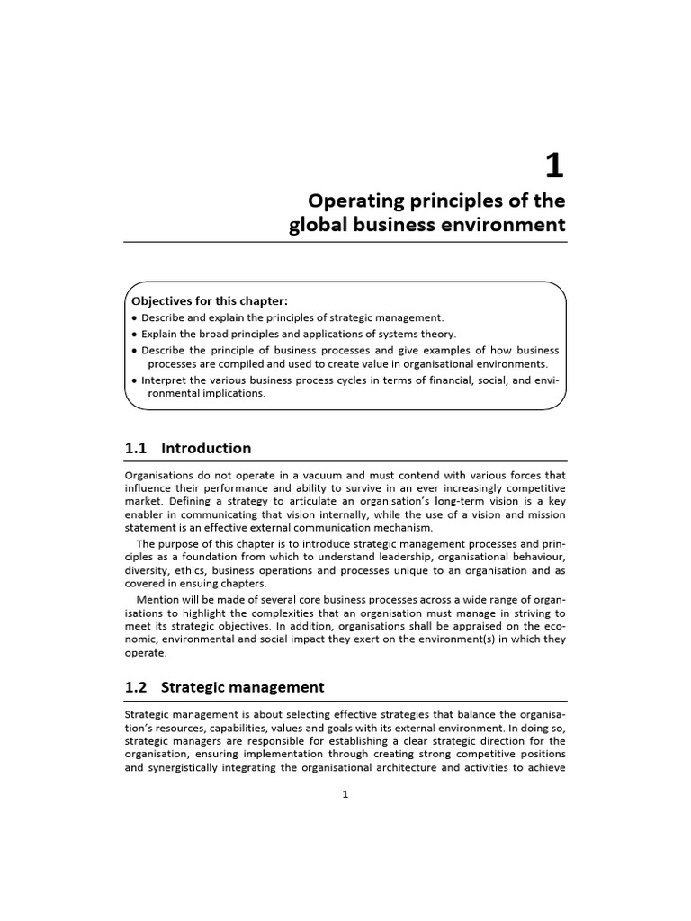 Business Environment | PDF | System | Strategic Management