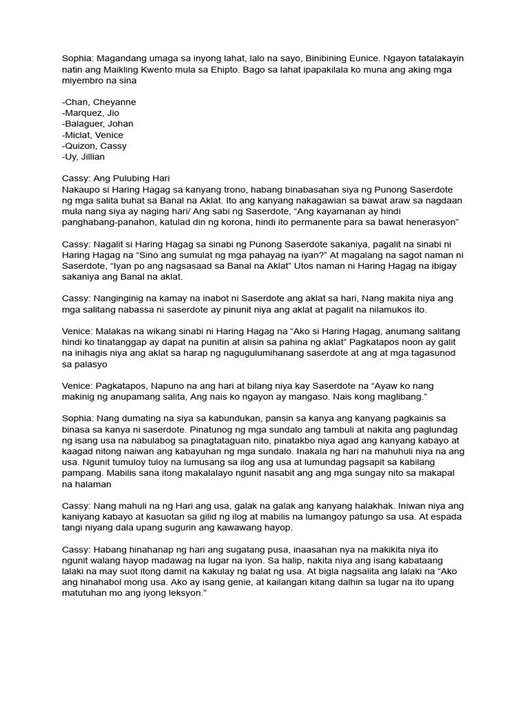 Filipino Reporting | PDF