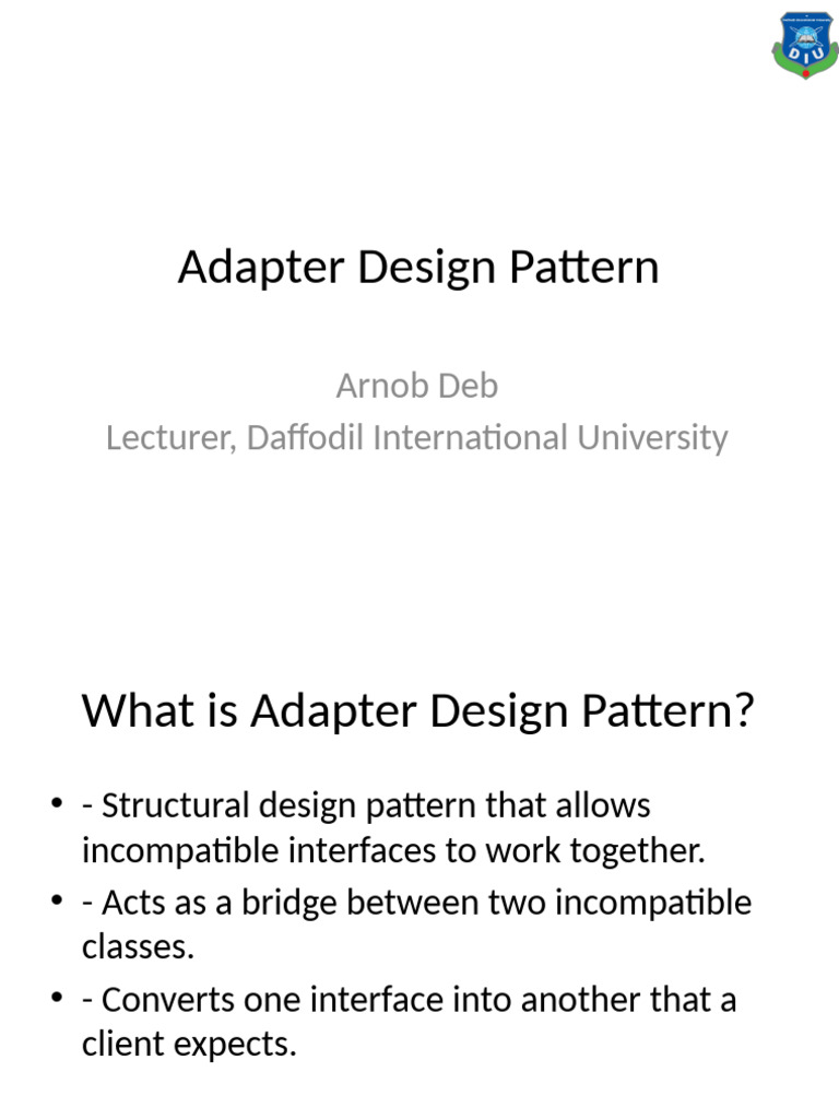 Adapter Design Pattern | PDF