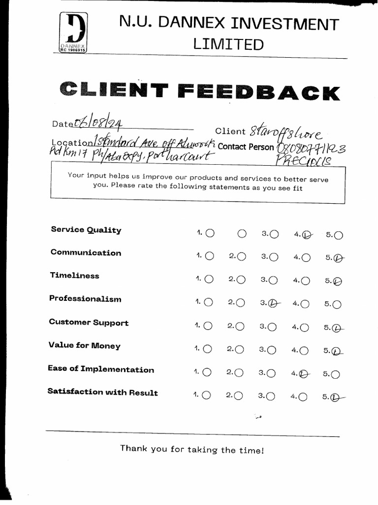 Client Feedback | PDF