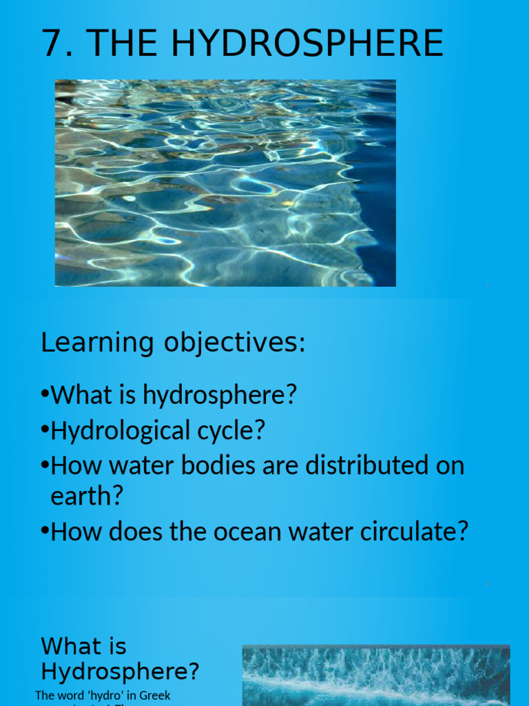 Understanding Earth's Hydrosphere | PDF | Evaporation | Water Cycle