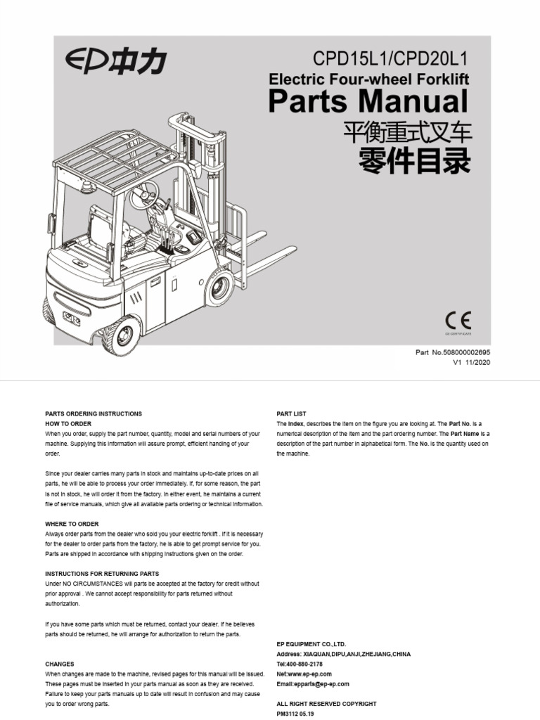 CPD15 - 20 L1 Parts | PDF