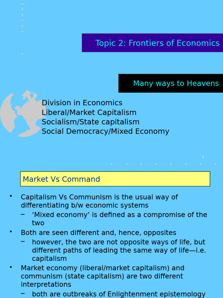 Topic-2 (Frontiers of Economics) | PDF | Capitalism | Socialism