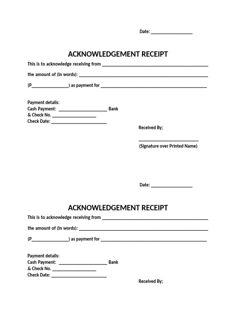 Acknowledgement-Receipt | PDF