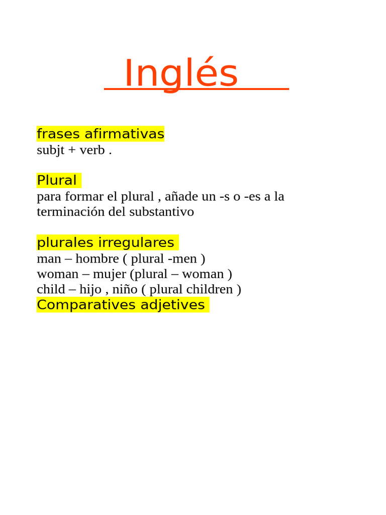 Ingles | PDF