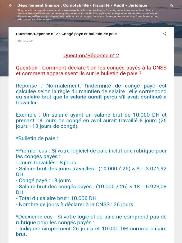 Congés payés | PDF