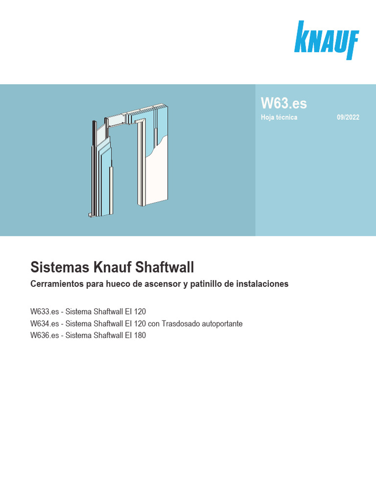 W63.es Sistemas Knauf Shaftwall (2022-09) | PDF | Tornillo