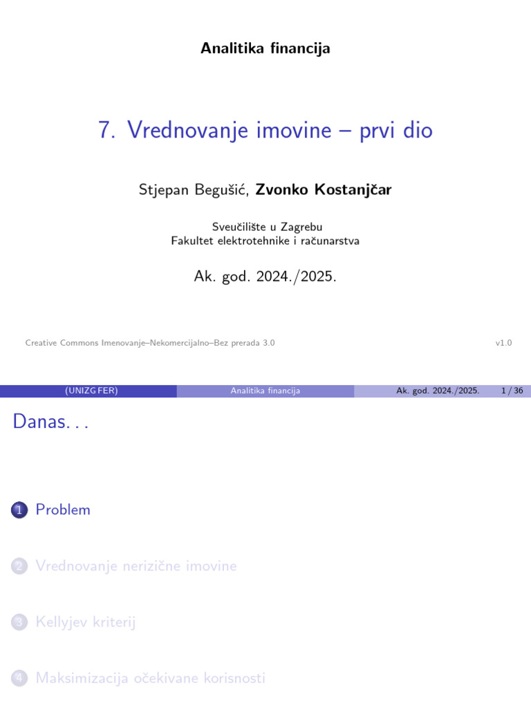AF07 - Vrednovanje imovine - prvi dio | PDF